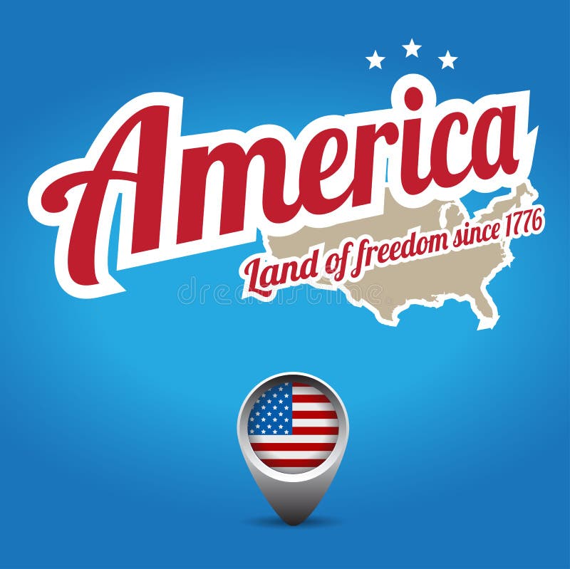 America - land of freedom stock vector. Illustration of flag - 24671835