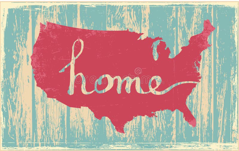 America Nostalgic Rustic Vintage State Vector Sign Stock Vector ...