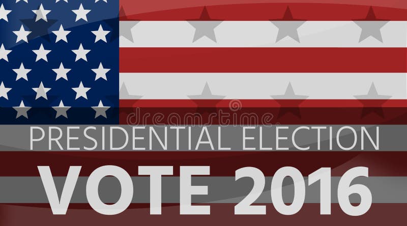 America Presidential Election 2016 Flag Background Stock Illustration ...