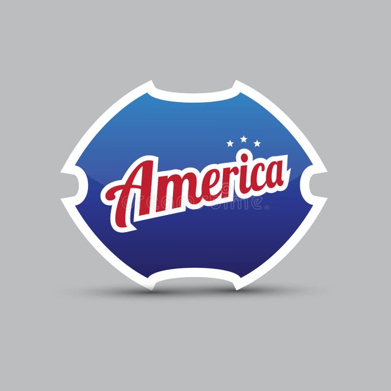 America Symbol - Blue Shield Stock Illustration - Illustration of ...