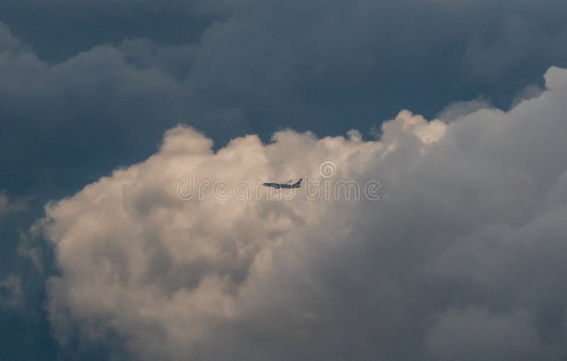 Air To Air Photograph of an American Airlines Jet on a Parallel ...