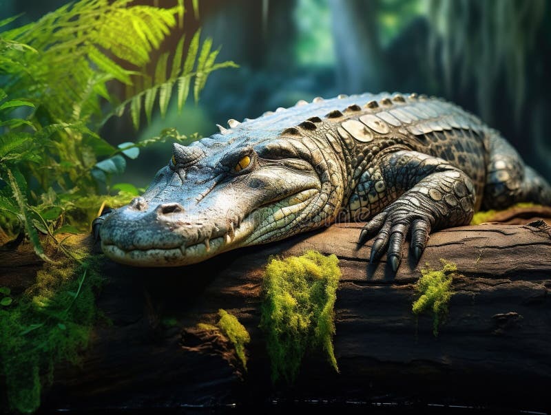 Ai Generated Illustration Wildlife Concept of American Alligator Stock ...