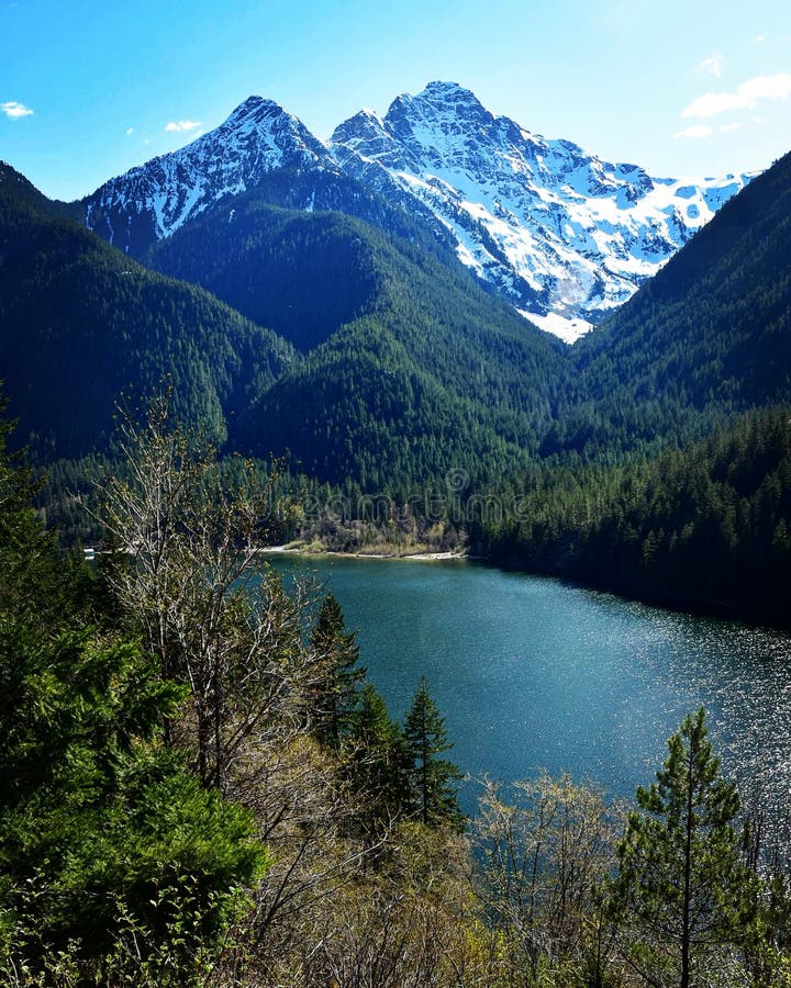 The American Alps stock image. Image of valley, river - 219225701