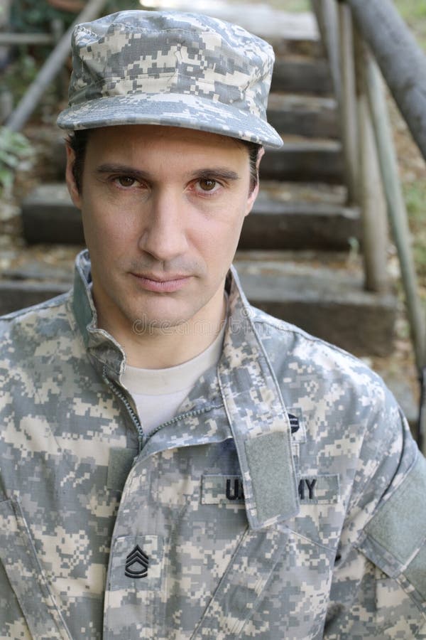 American Army Soldier in Uniform Stock Image - Image of people, hero ...