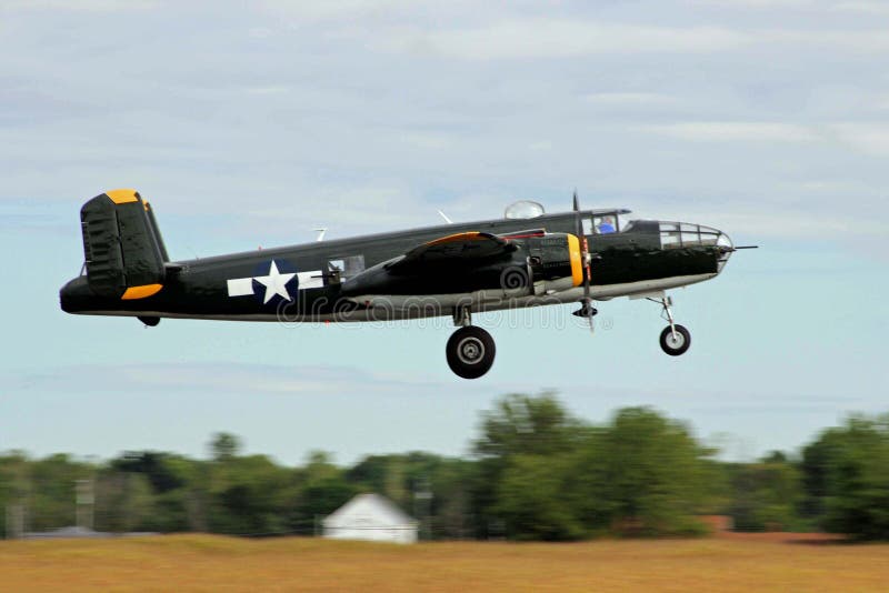 B-25 Mitchell bomber editorial stock image. Image of plane - 73924339