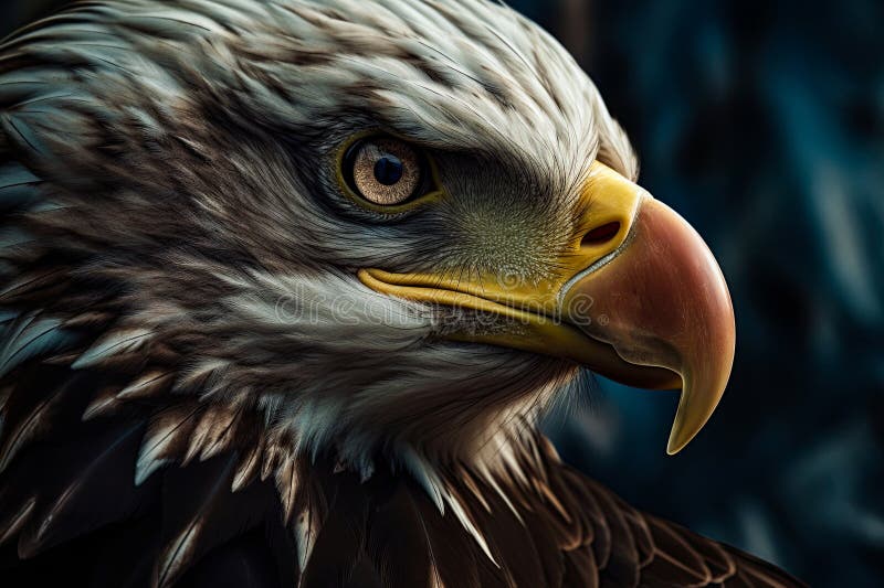 American Bald Eagle Portrait. Ai Generative Stock Illustration ... American Bald Eagle Portrait. Ai Generative Stock Illustration ...