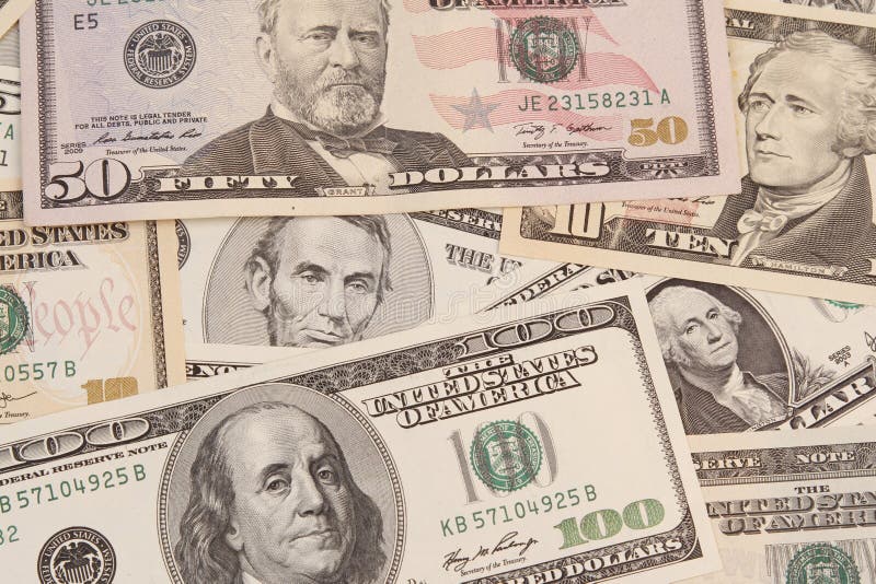 American Banknotes, Dollars, Closeup Stock Photo - Image of business ...