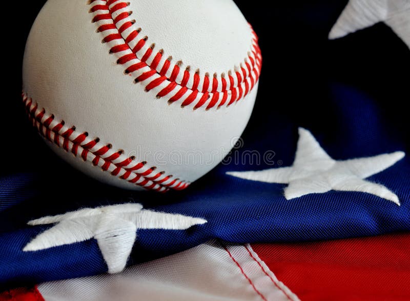 Baseball - American Pastime Stock Image - Image of ball, flag: 4686605