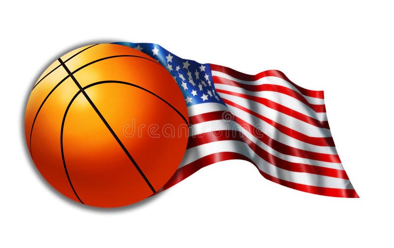 American Basketball Flag Illustration Stock Illustration - Illustration ...