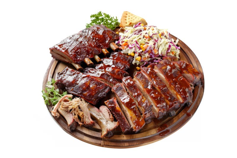 American BBQ Platter Featuring Ribs, Brisket, and Pulled Pork ...