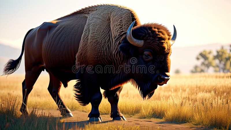 Golden Buffalo Portrait Stock Illustrations – 92 Golden Buffalo ...