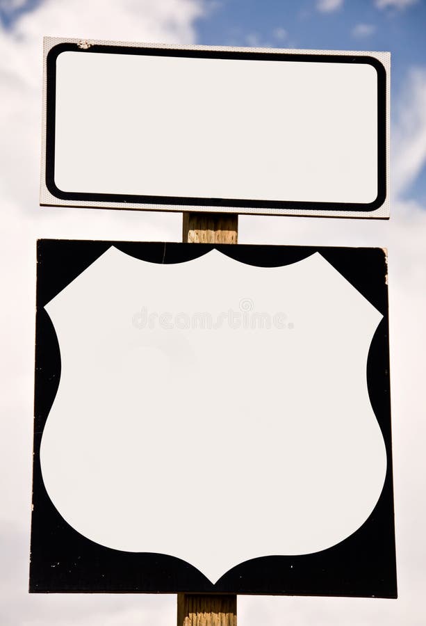 Interstate Road Sign Blank Route Sign Stock Photos - Free & Royalty ...