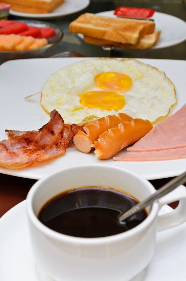 American Breakfast stock image. Image of breakfast, eggs - 25205571