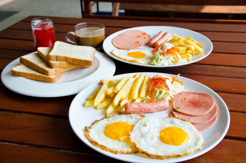 American breakfast stock image. Image of cooked, fruit - 37954025