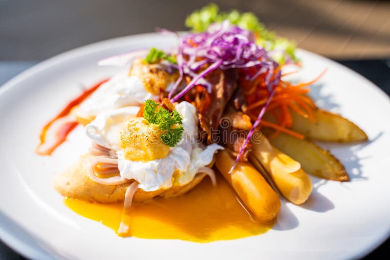 American Breakfast Ready for Eat in Morning Stock Photo - Image of ...