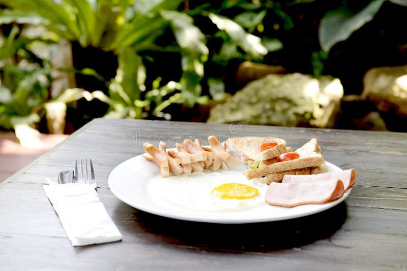 American breakfast stock image. Image of fried, eating - 48480111