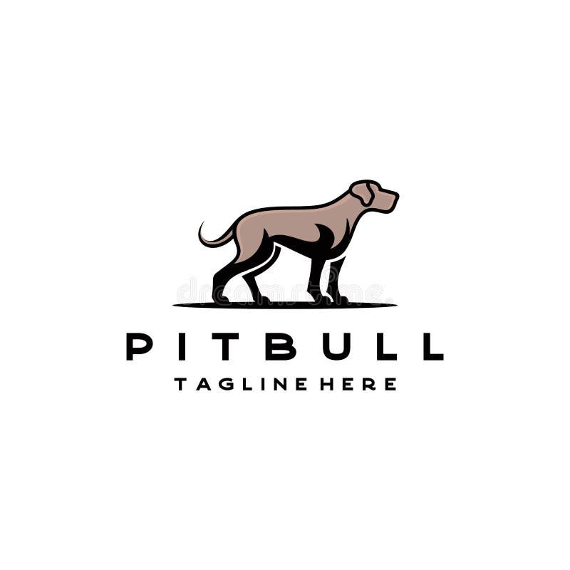 Pitbull Dog Logo Dog Symbol Dog Food Icon A3 Stock Vector ...