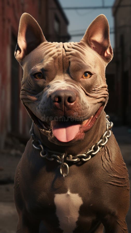 A American Bully Head. Ai Generated Stock Illustration - Illustration ...