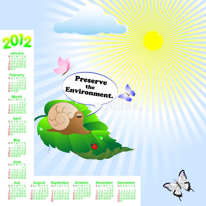 American calendar 2012. stock vector. Illustration of business - 20852912