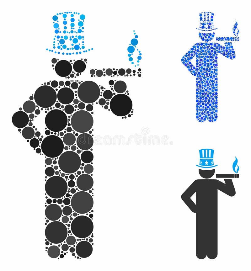 American Capitalist Composition Icon of Spheric Items Stock ...