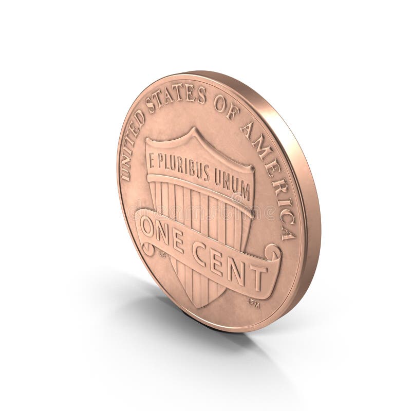 American Cent on White. 3D Illustration Stock Illustration ...