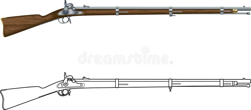How To Draw A Civil War Rifle