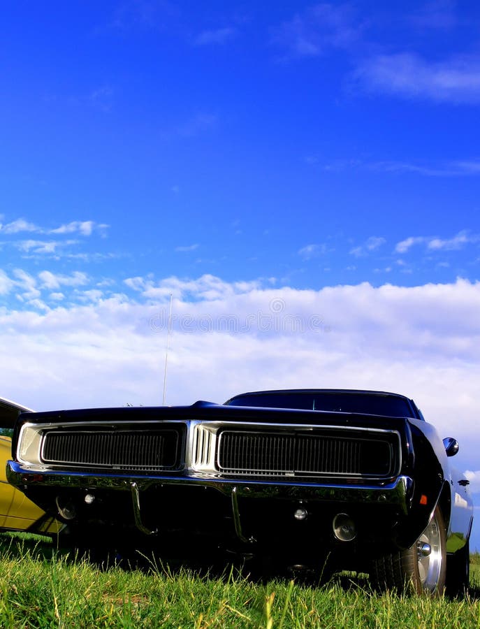 American Classic Car - Muscle Convertible Stock Image - Image of green ...
