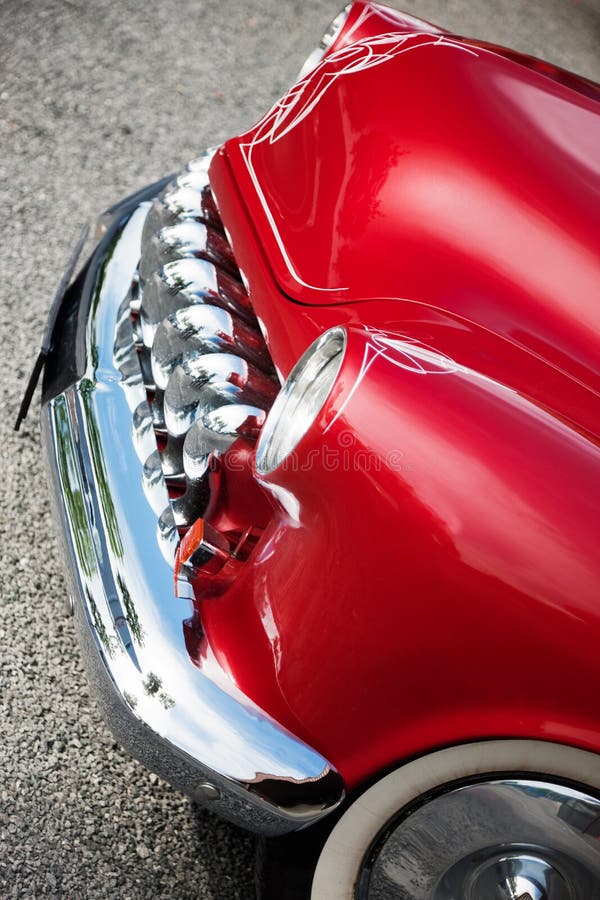 American Classic Car, Front View Stock Image - Image of grill, closeup ...