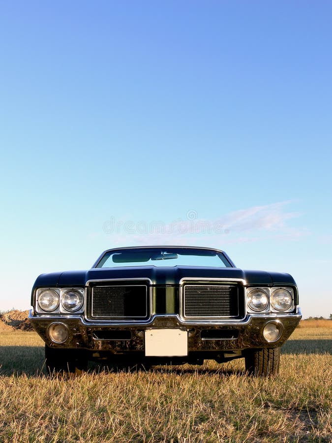American Classic Car - Muscle Convertible Stock Image - Image of green ...