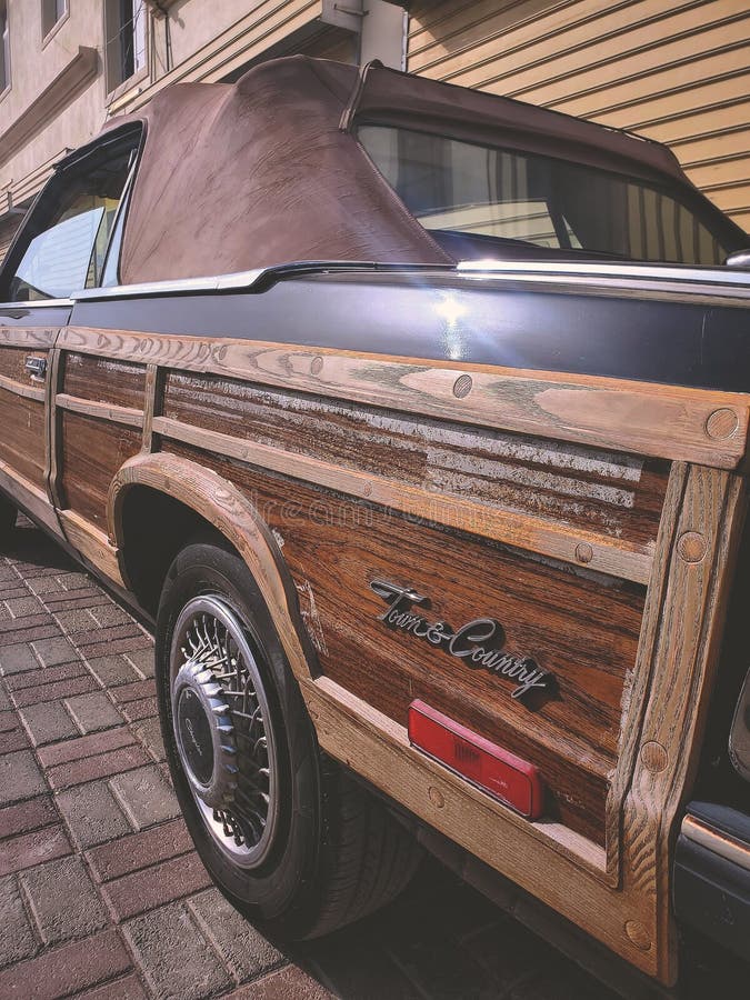 American Classic Car with Wood on the Side Editorial Stock Image ...