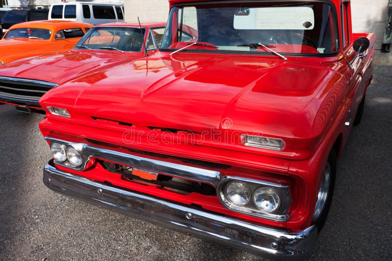 American Classic Cars, Front View Stock Image - Image of outdoor ...