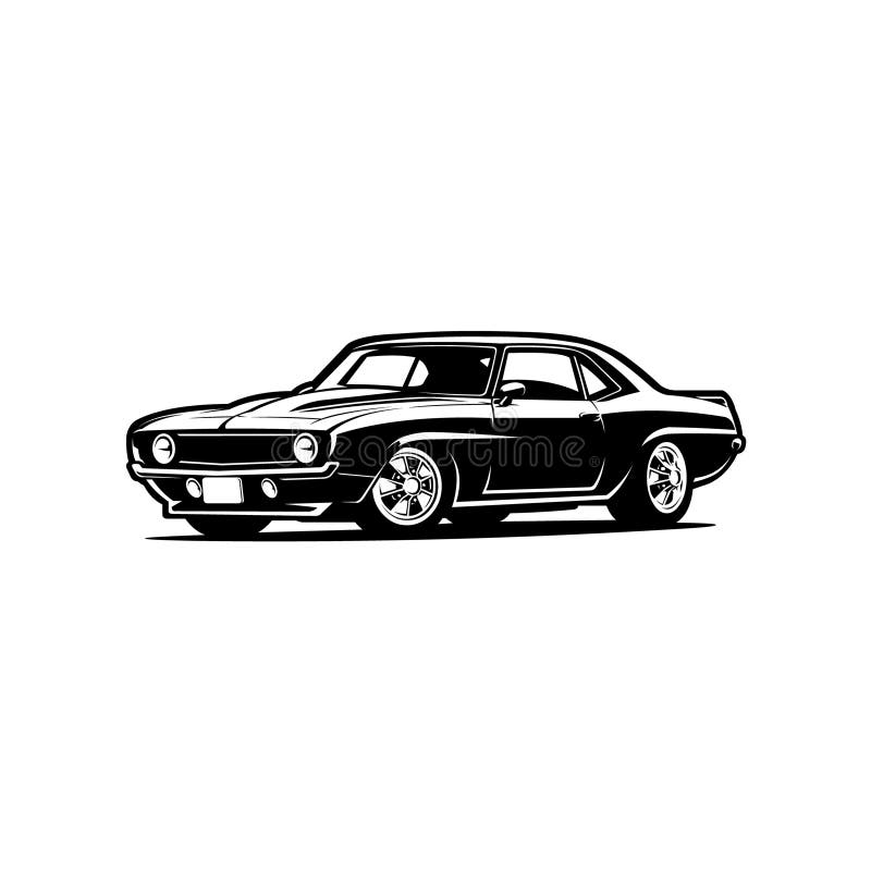 American Classic and Muscle Cars Logo Ford Falcon with American Flag ...