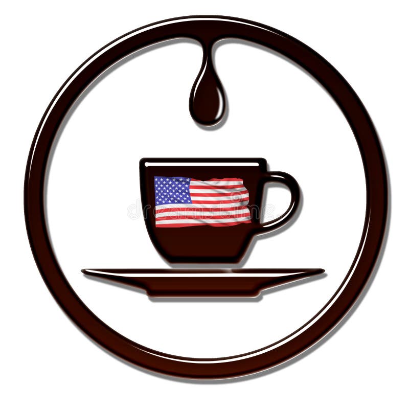 American Coffee Time stock illustration. Illustration of cappuccino ...