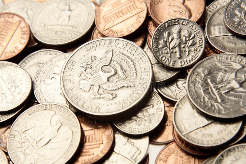 American coins stock image. Image of income, assorted - 28706223