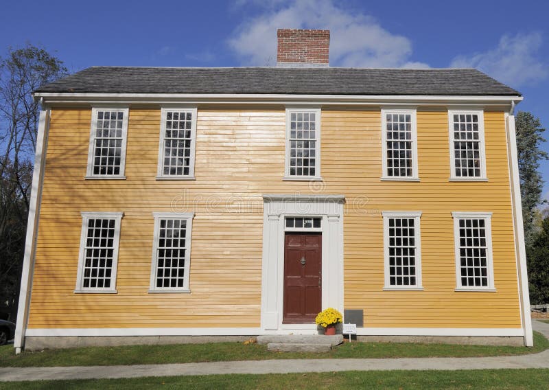 American Colonial Style House Stock Image - Image of traditional ...