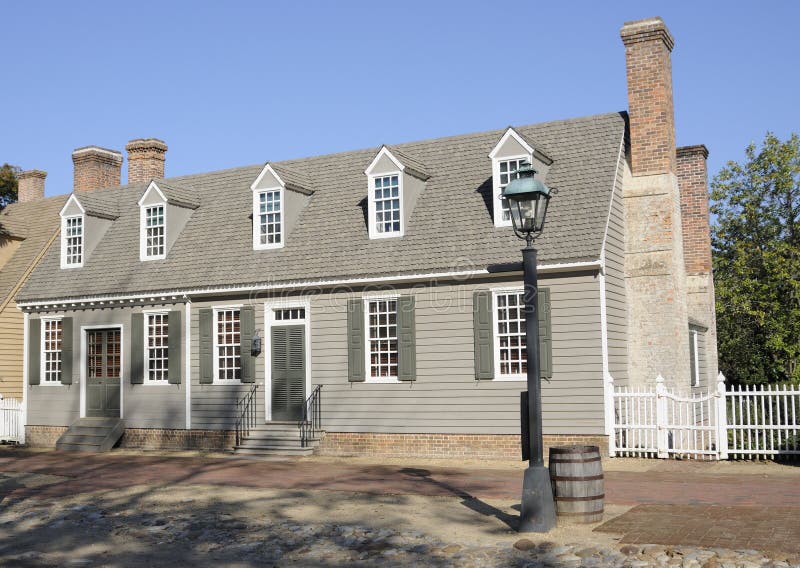 American Colonial Style House Stock Image - Image of traditional ...