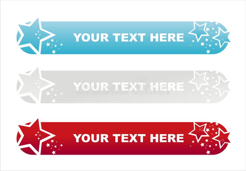 American Colored Stars Banners Stock Vector - Illustration of frame ...