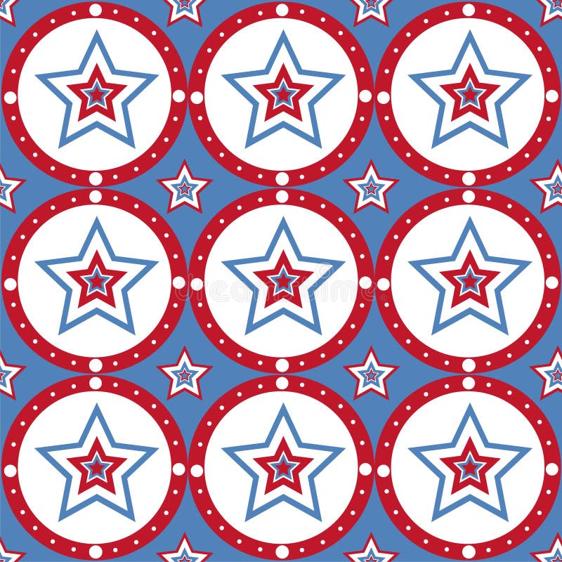 American Colored Stars Pattern Stock Vector - Illustration of pattern ...