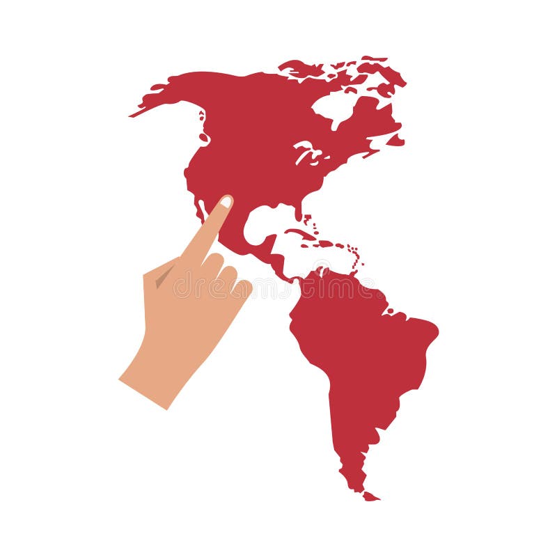 American Continent Map Isolated Icon Stock Vector - Illustration of ...