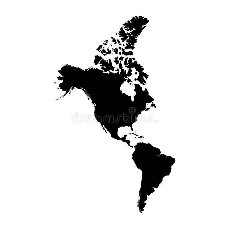 American Continent Map Icon Stock Illustration - Illustration of land ...