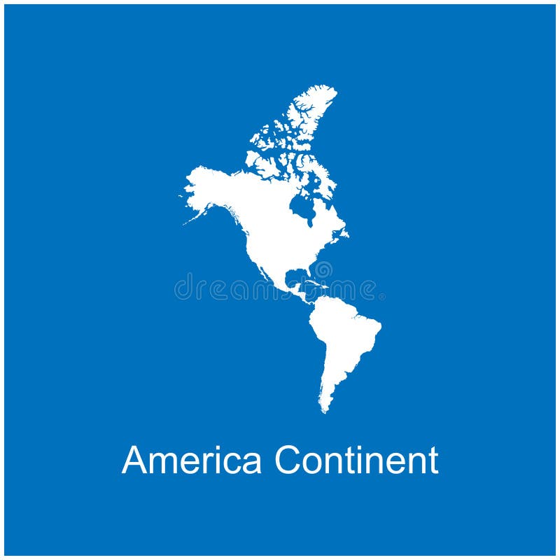Map of the American Continent, without Names and without Political ...