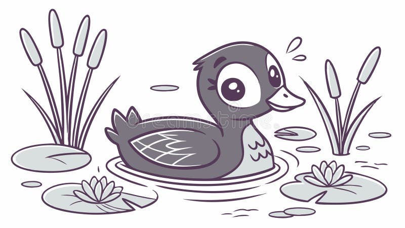 American Coot Bird Powerful Stands Jungle Table Vector Stock Vector ...