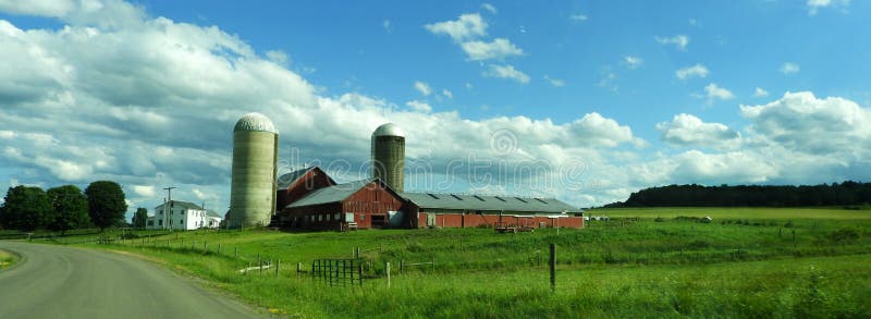 American Country Farmstead in Upstate New York Stock Image - Image of ...