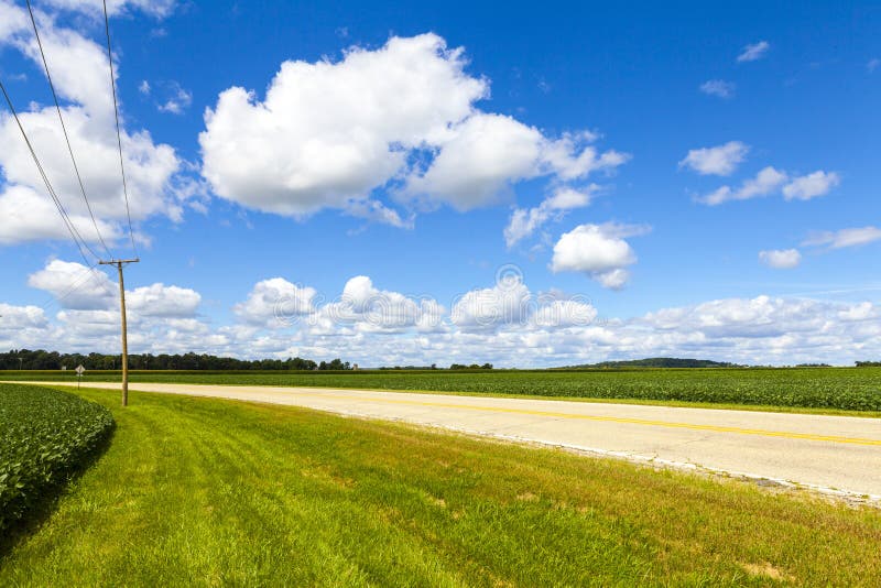 American Country Road stock image. Image of street, blue - 32854035