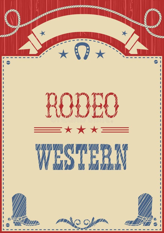 Cowboy poster background stock vector. Illustration of poster - 18347618