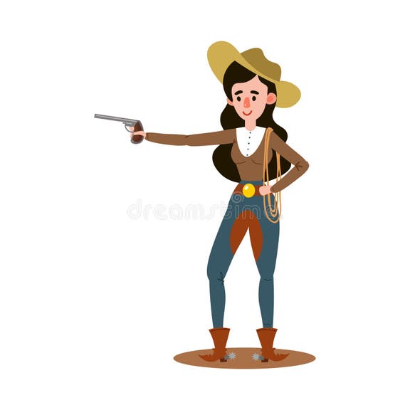 Sexy Cowgirl Gun Stock Illustrations 61 Sexy Cowgirl Gun Stock