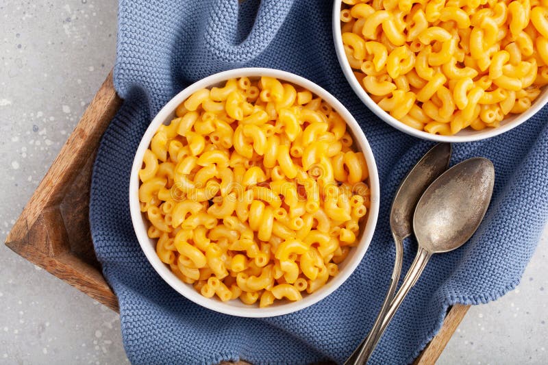 American Creamy Macaroni and Cheese Pasta Stock Image - Image of sauce ...