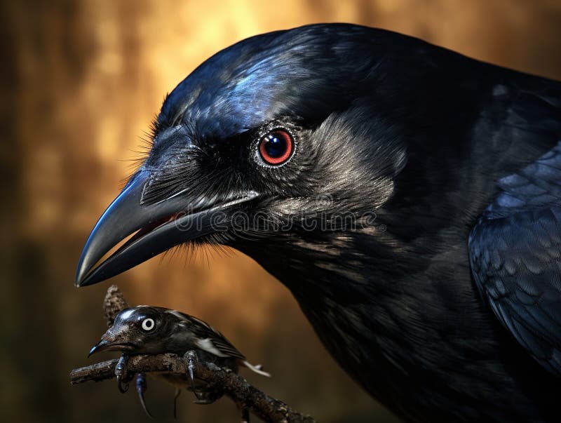American Crow with Bug Made with Generative AI Illustration Stock ...