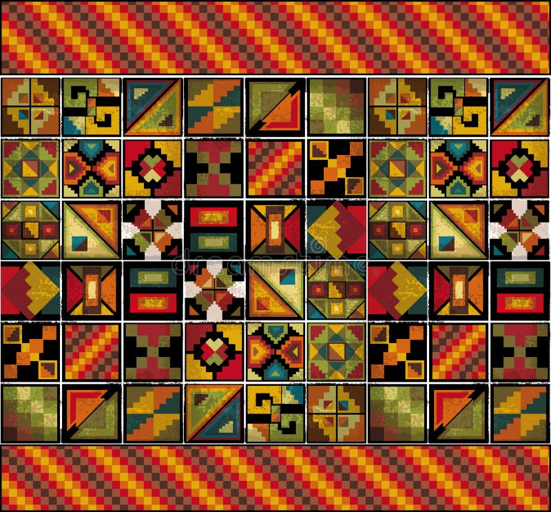 Traditional Andean Knitting Pattern Stock Vector - Illustration of yarn ...