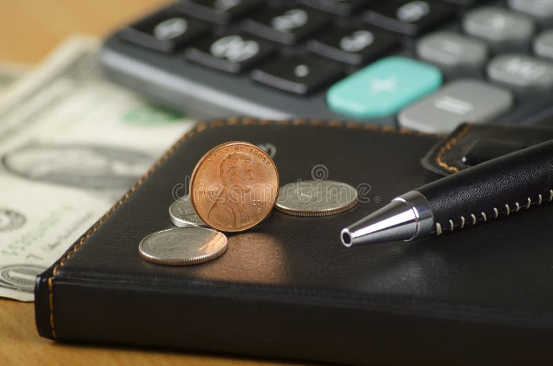 American Currency and Note Book Stock Image - Image of supply, making ...